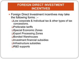 Foreign direct investments | PPT