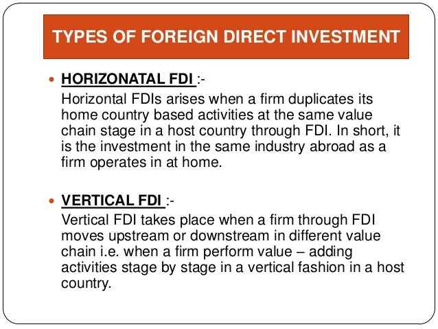 Foreign direct investments