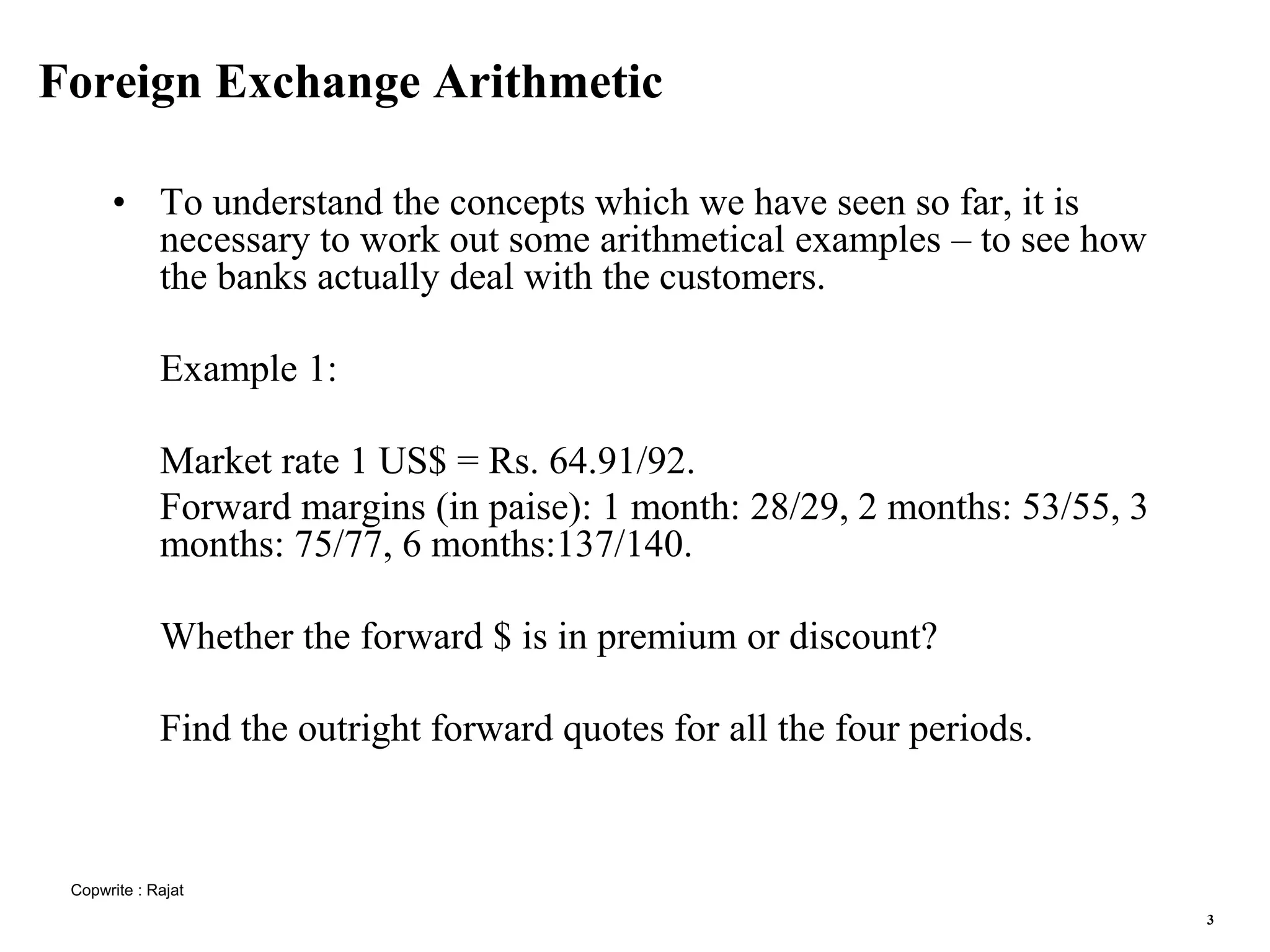 Foreign exchange arithmetic | PPSX