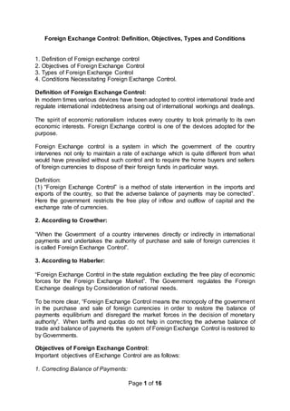 Foreign exchange control and rates | PDF