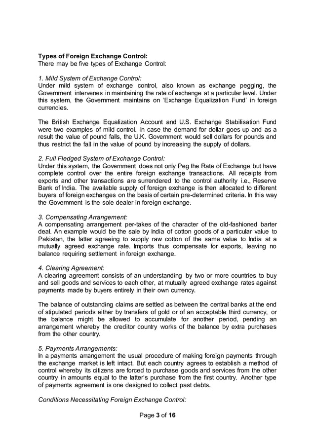 Foreign exchange control and rates | PDF