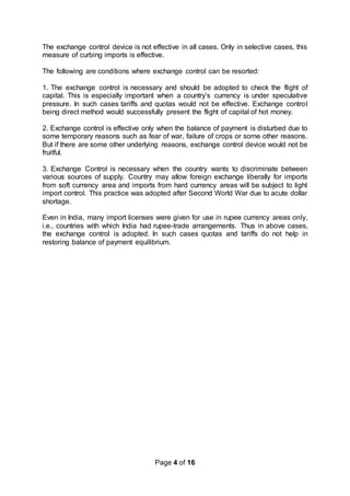 Foreign exchange control and rates | PDF