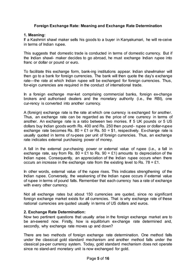 Foreign exchange control and rates | PDF