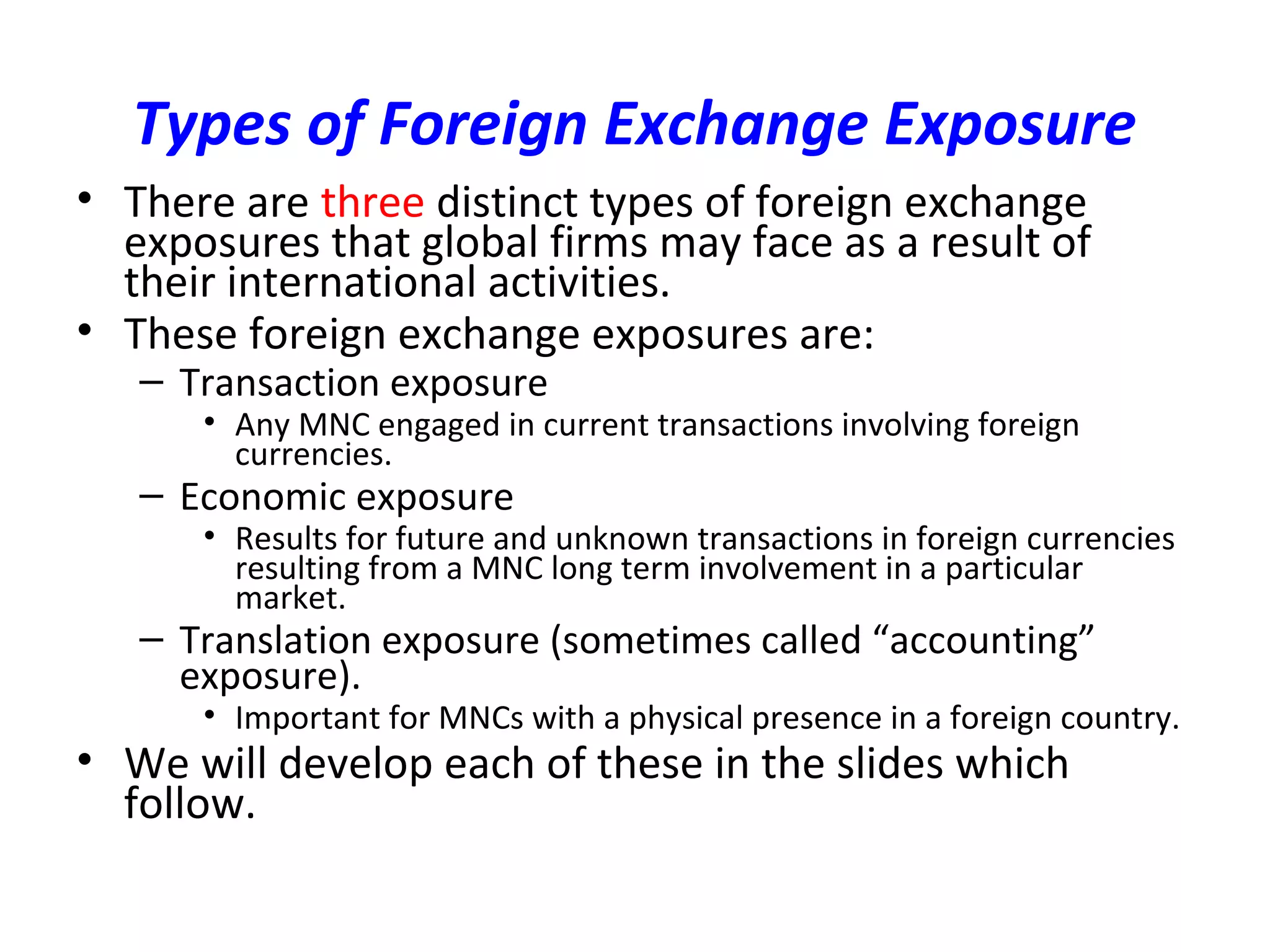 Foreign exchange exposure PPT | PPT