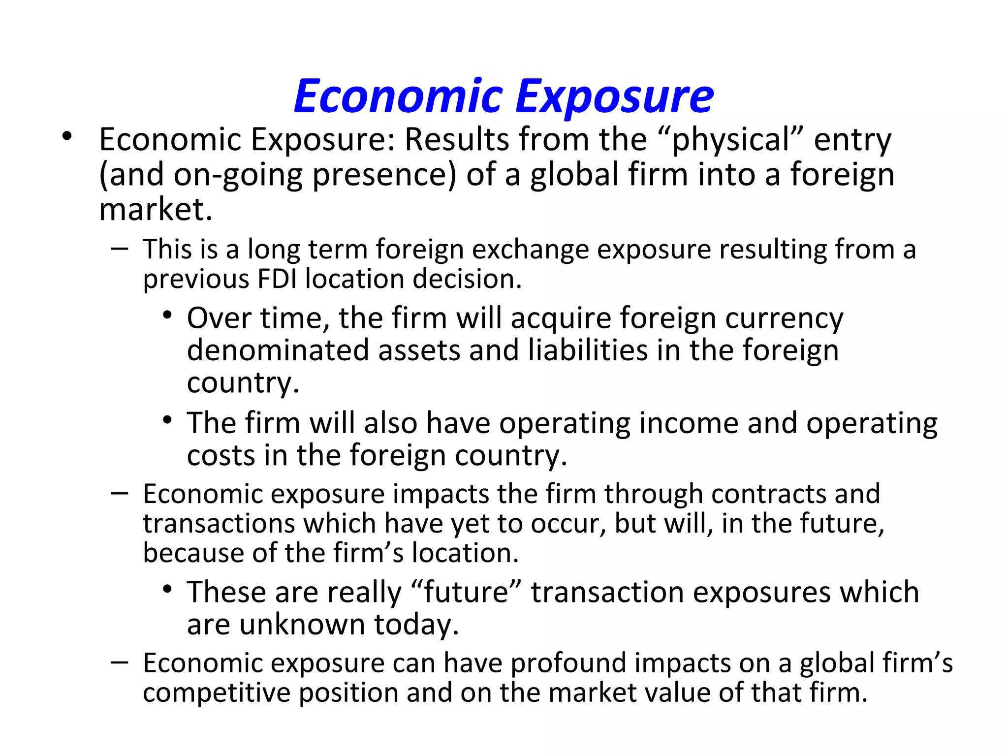 Foreign exchange exposure PPT | PPT