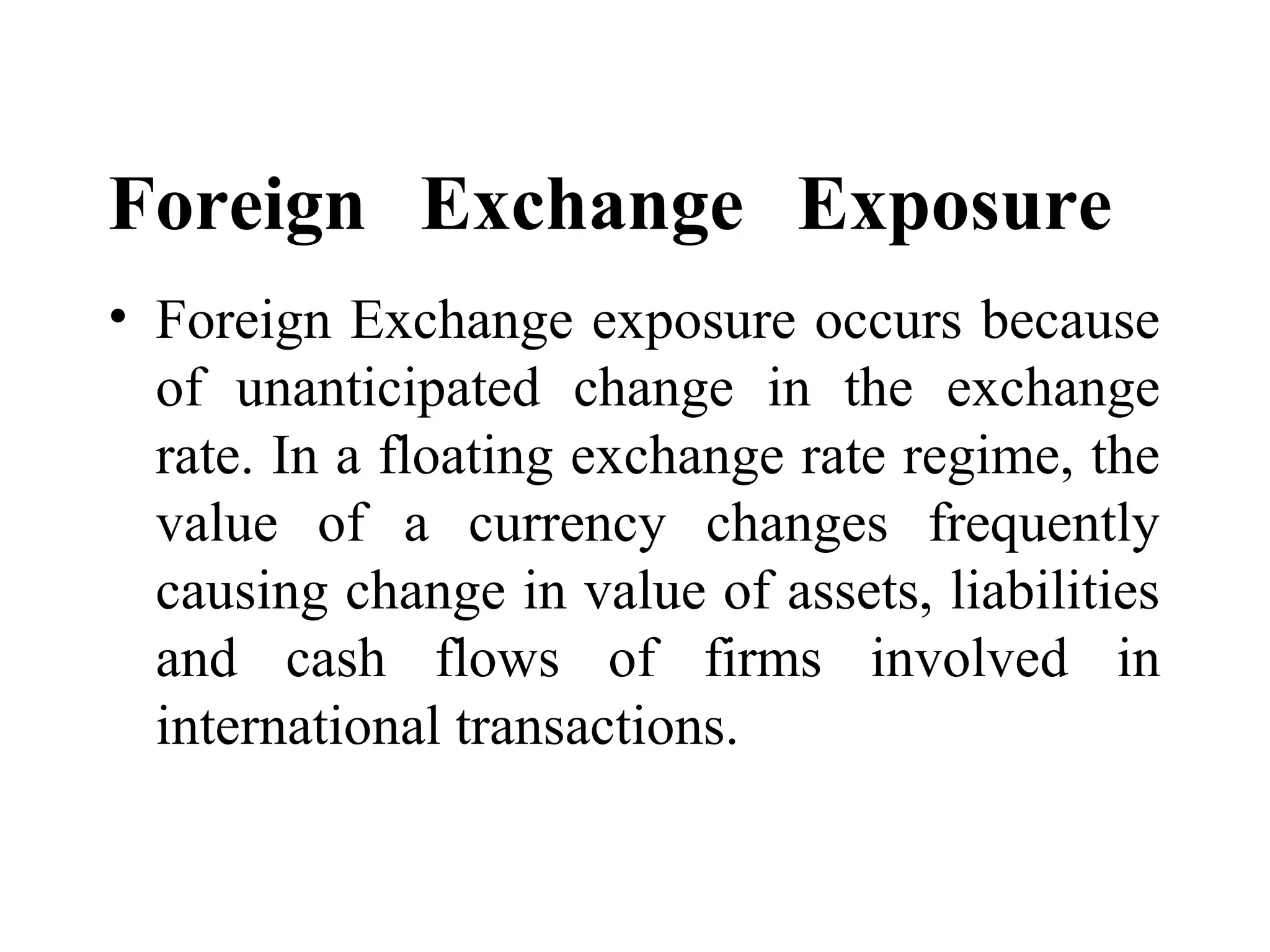 Foreign exchange exposure | PPT