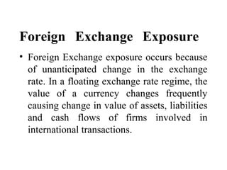 Foreign exchange exposure | PPT