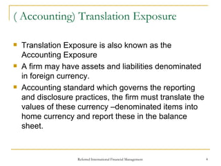 Foreign Currency Exposure And Risk | PPT