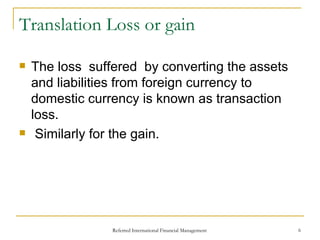 Foreign Currency Exposure And Risk | PPT