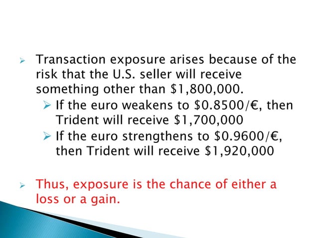 Foreign exchange exposure & risk mannagement1 | PPTX