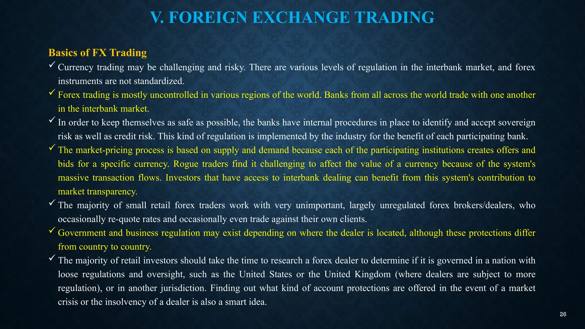 Treasury Management in Financial Institutions (Foreign Exchange ...