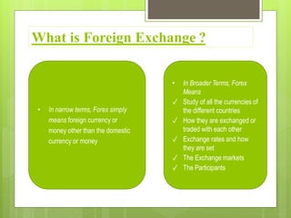 Foreign exchange market | PPTX
