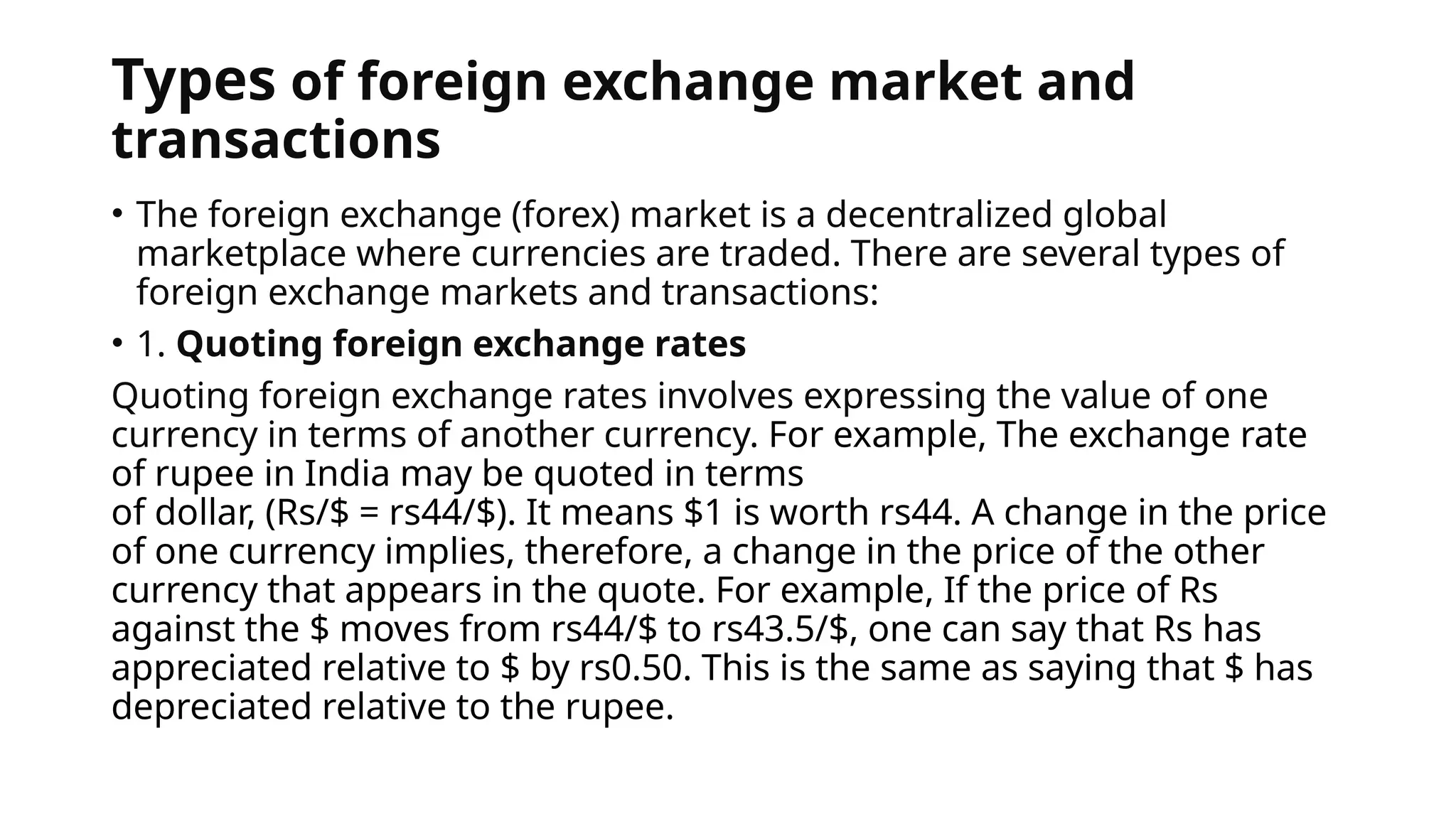 what is the Foreign Exchange Market pptx | PPTX
