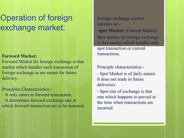 Foreign exchange market | PPT