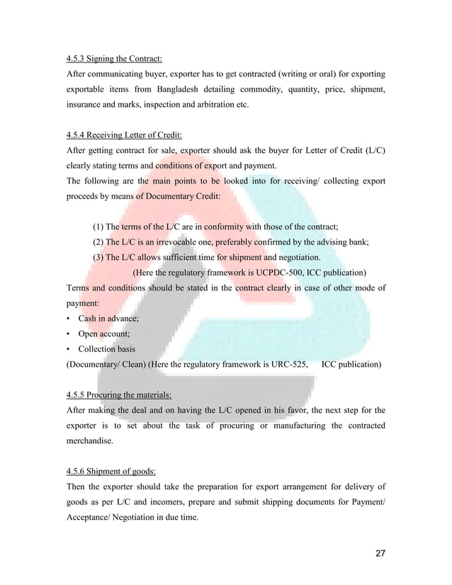 Foreign exchange operation (export procedure) of prime bank | PDF ...