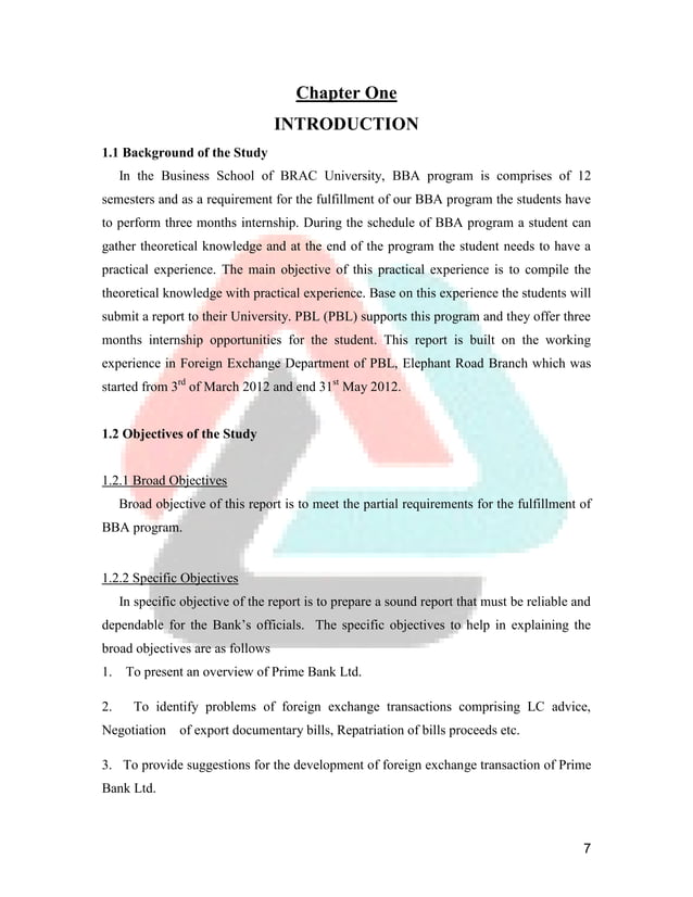 Foreign exchange operation (export procedure) of prime bank | PDF ...