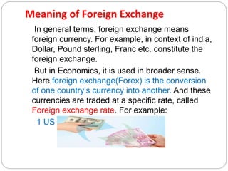 Foreign exchange | PPTX