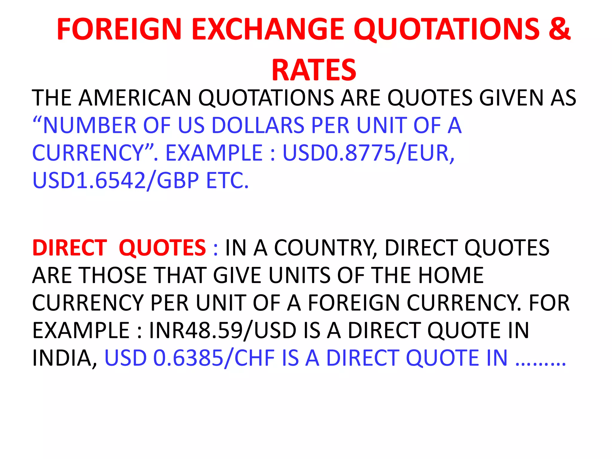 Foreign exchange rates & quotes | PPT