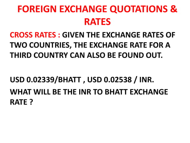 Foreign exchange rates & quotes | PPT