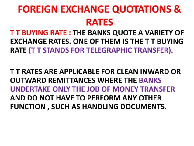 Foreign exchange rates & quotes | PPT
