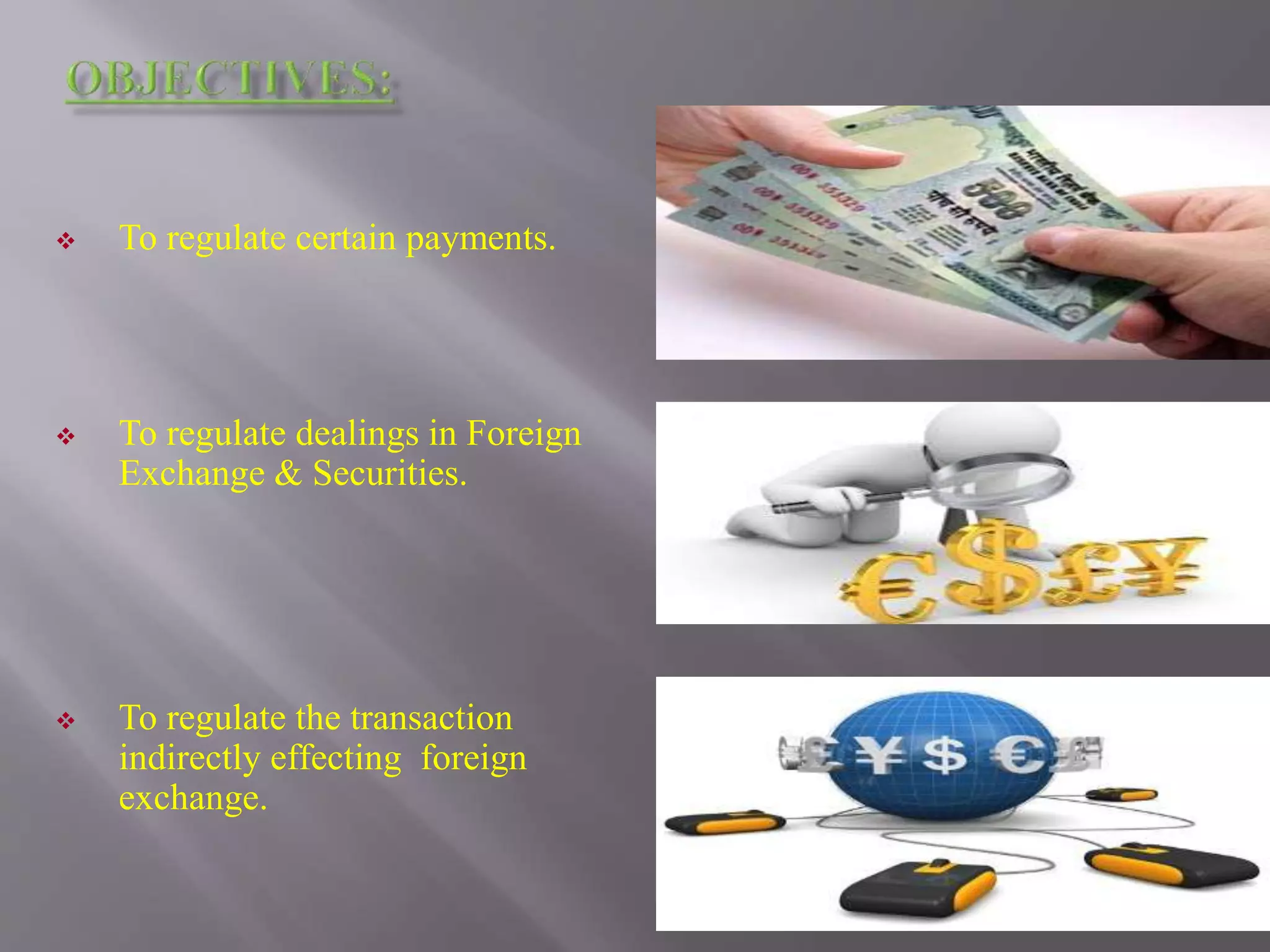 Foreign exchange regulation act 1973 | PPTX