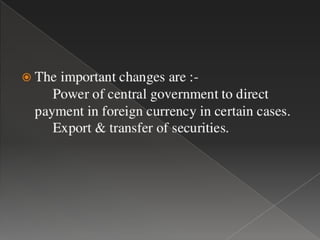 Foreign exchange regulatory act | PPT