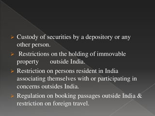 Foreign exchange regulatory act | PPT