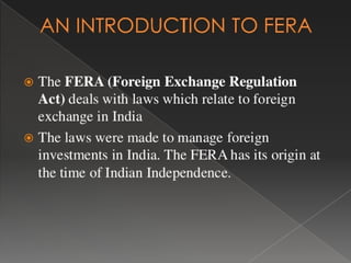 Foreign exchange regulatory act | PPT