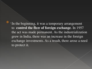 Foreign exchange regulatory act | PPT