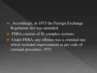Foreign exchange regulatory act | PPT