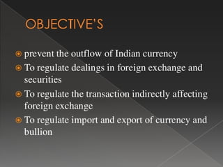 Foreign exchange regulatory act | PPT