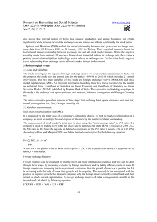 Foreign exchange reserve and its impact on stock market capitalization | PDF