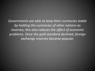 Foreign Exchange reserves | PPTX | Currencies | Economy