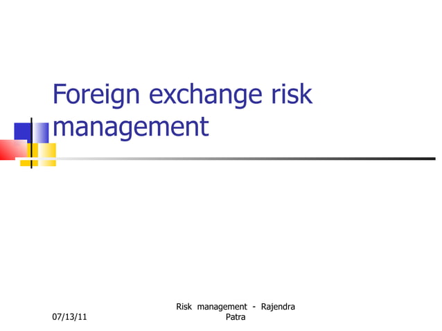 Foreign exchange risk_management | PPT