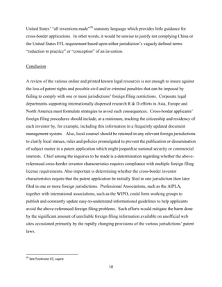 Foreign filing license for cross border inventions | PDF