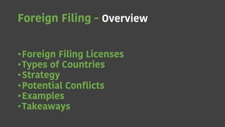 Foreign Filing Licenses | PDF