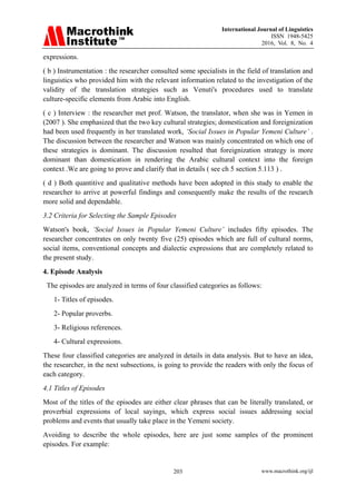 Foreignization and Domestication examples between English and Arabic | PDF