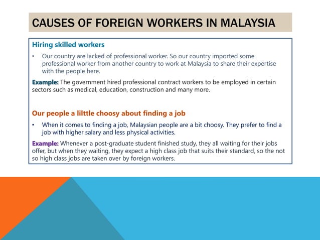 Foreign labour [autosaved] | PPTX | Job Market | Economy