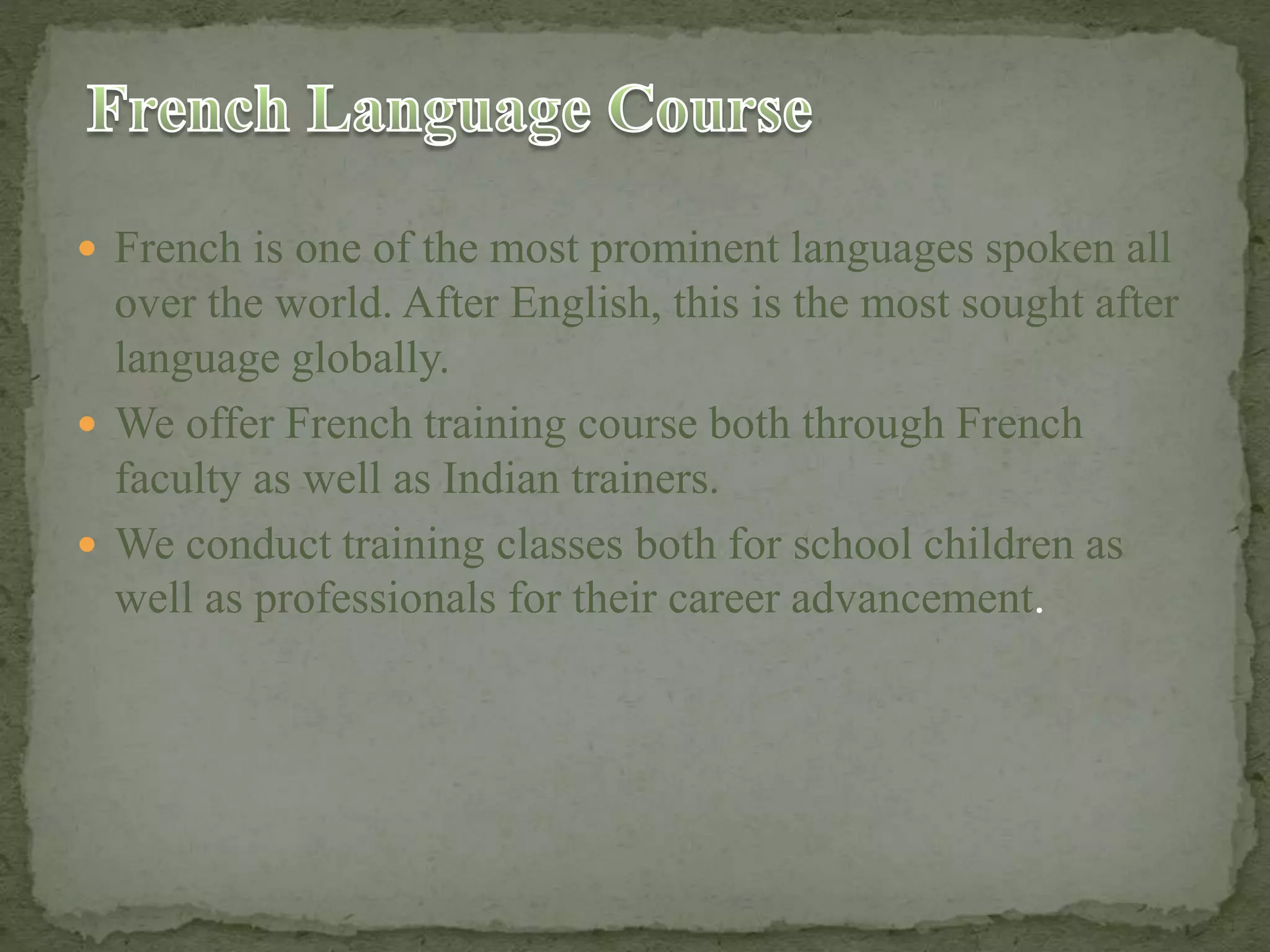 Foreign language classes | PPT
