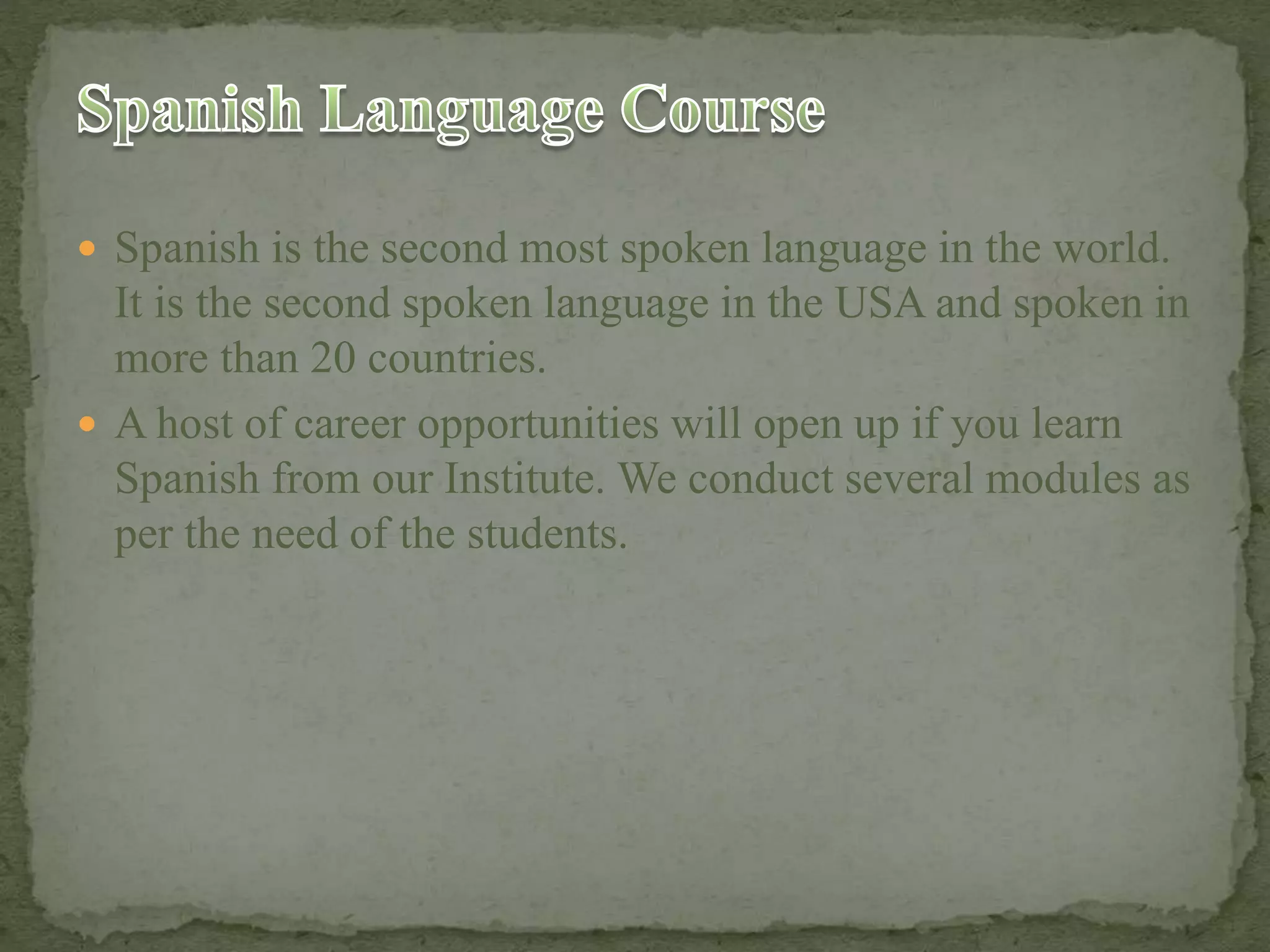 Foreign language classes | PPT