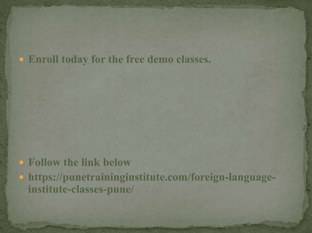 Foreign language classes | PPT