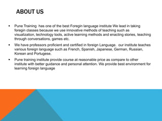 Foreign language classes ppt | PPTX