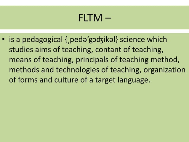 Foreign languages teaching methodology | PPTX