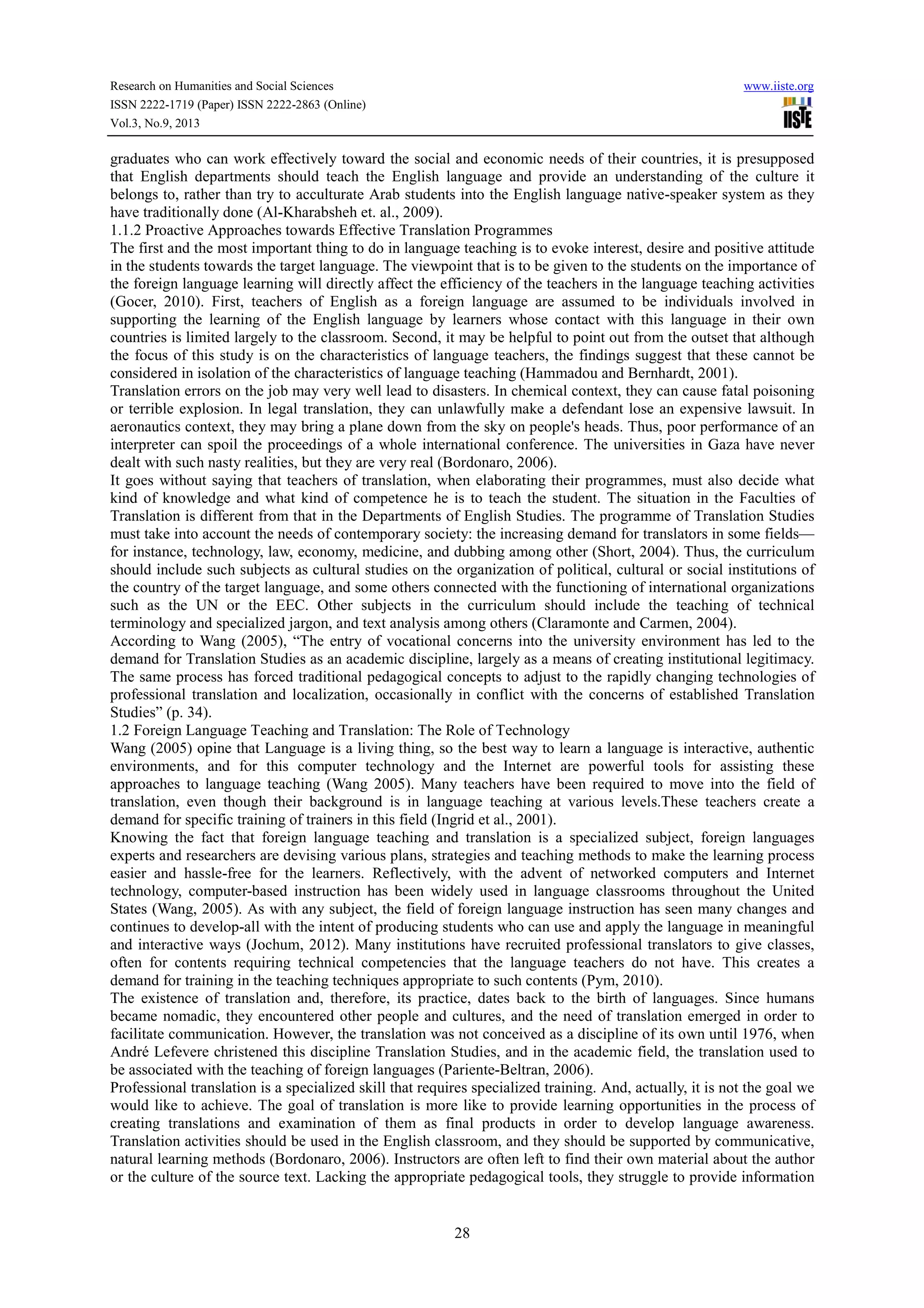 Foreign language teaching and translation | PDF