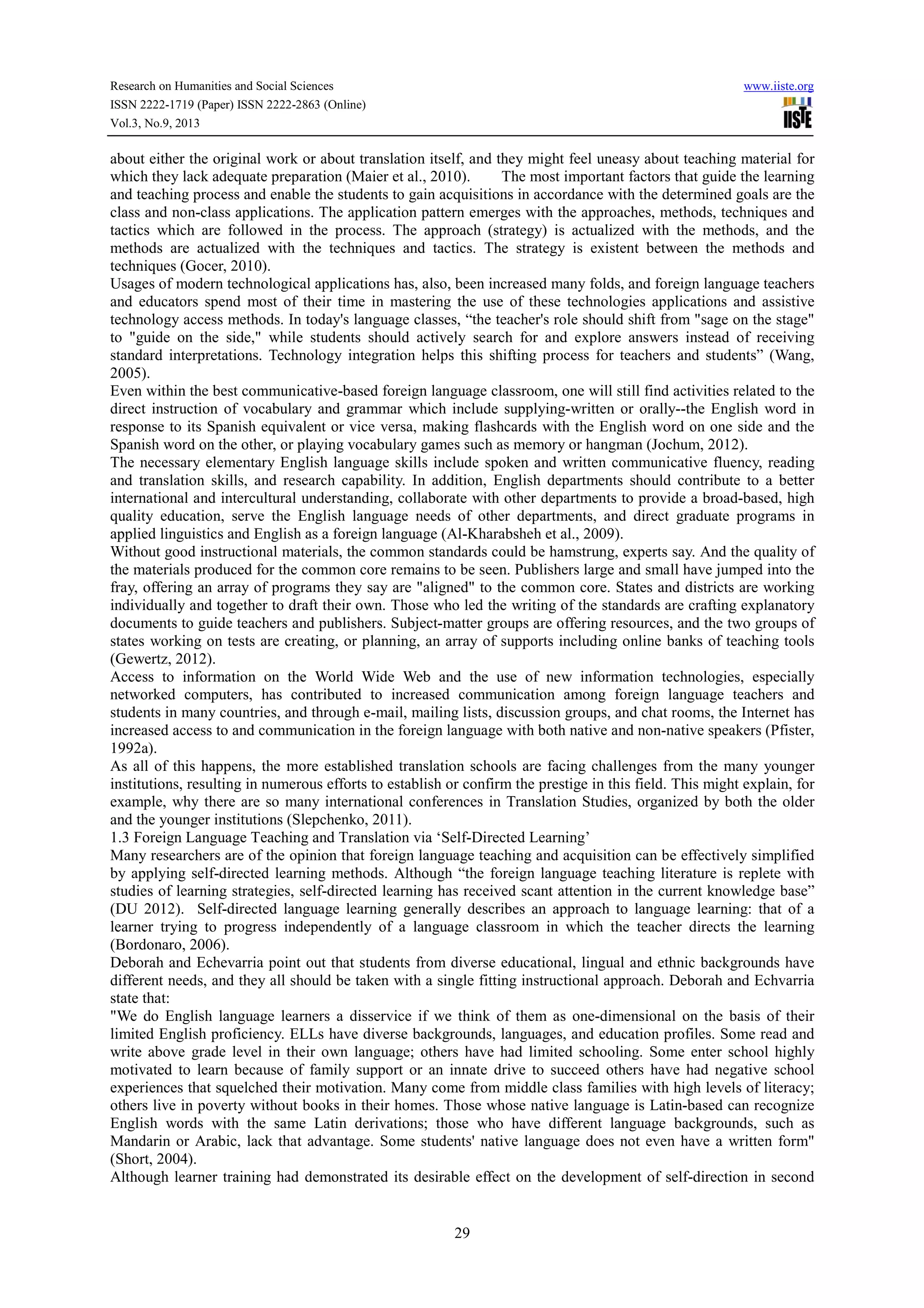 Foreign language teaching and translation | PDF