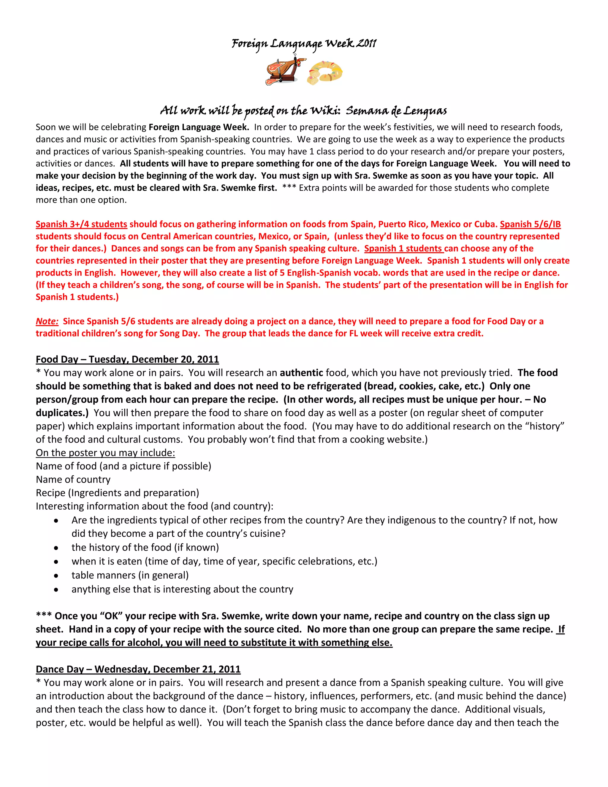 Foreign language week 2011 revised | PDF