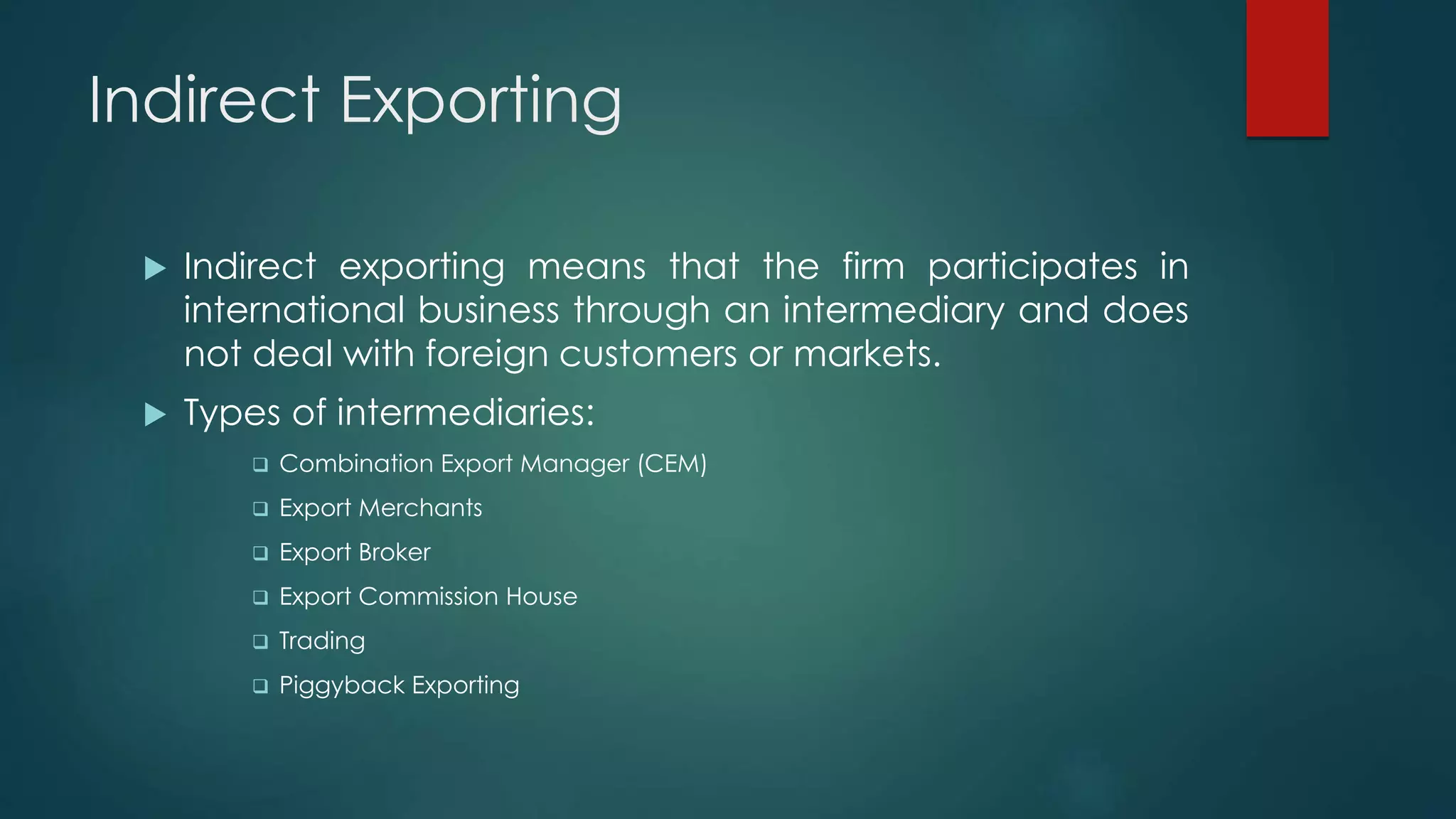 Foreign market entry | PPTX