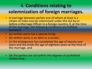 Foreign marriage act 1969 | PPT