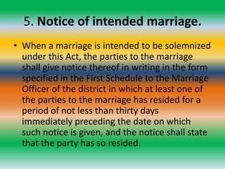 Foreign marriage act 1969 | PPTX