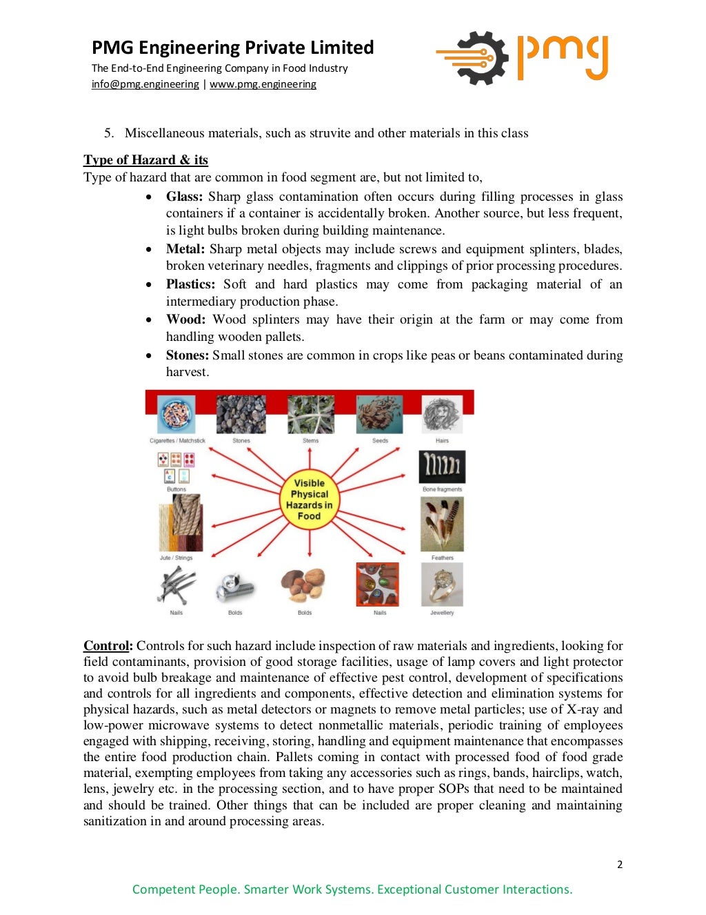 Foreign Material Control- Control of Foreign Material, Sources, Types ...